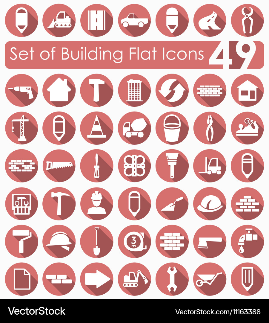 Set of building icons Royalty Free Vector Image