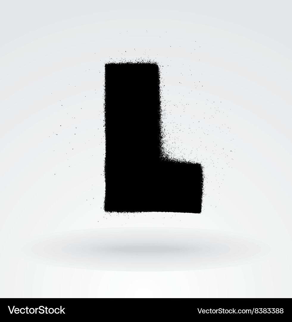 Stencil spray paint font detailed alphabet Vector Image