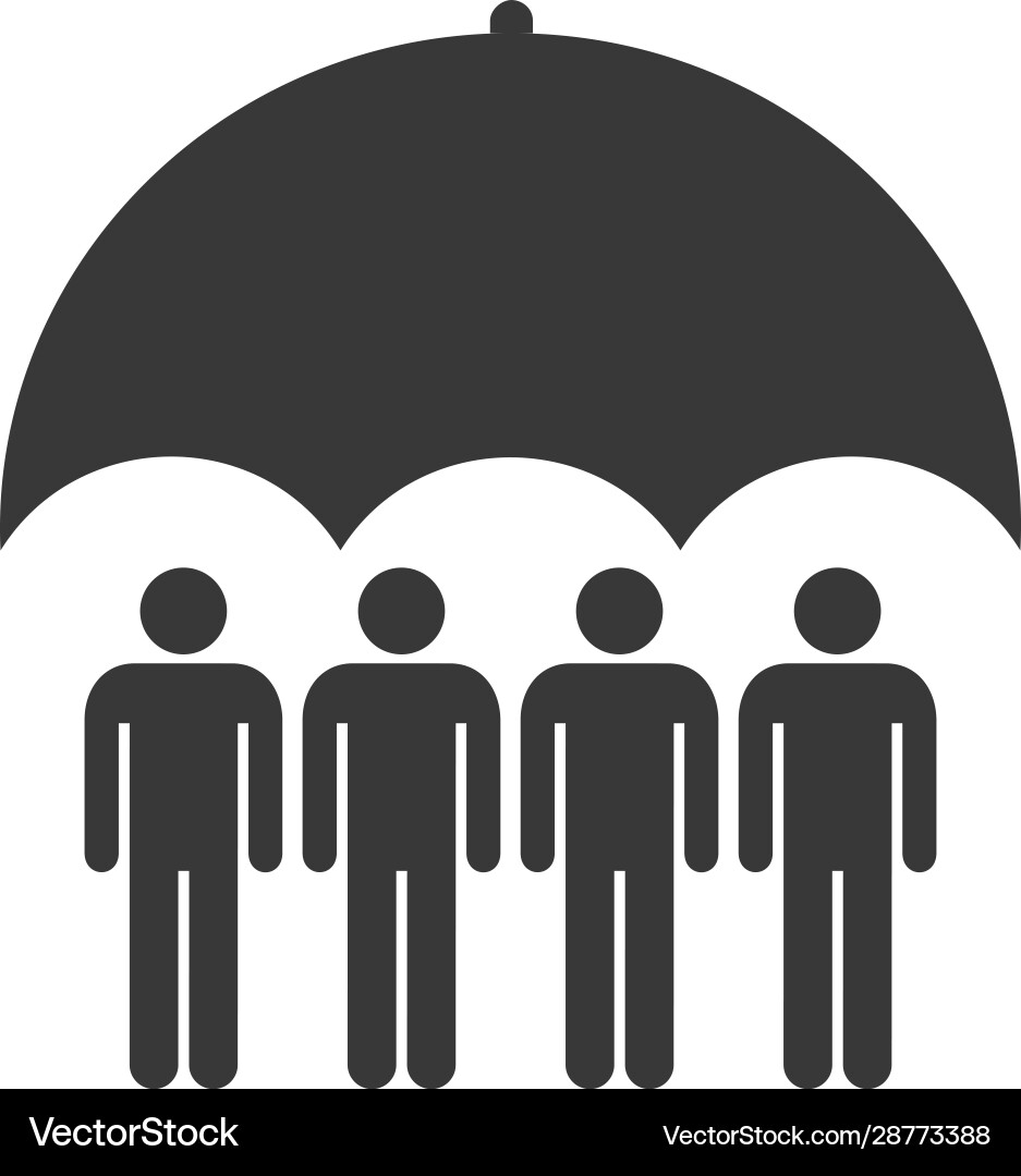 Team protection - minimal icon stock isolated Vector Image