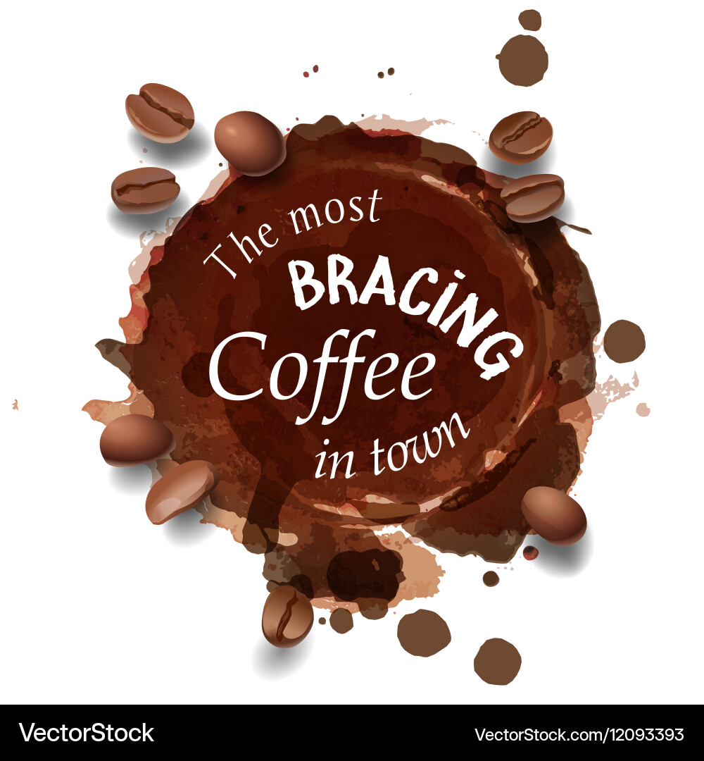 A coffee stain streaks Royalty Free Vector Image