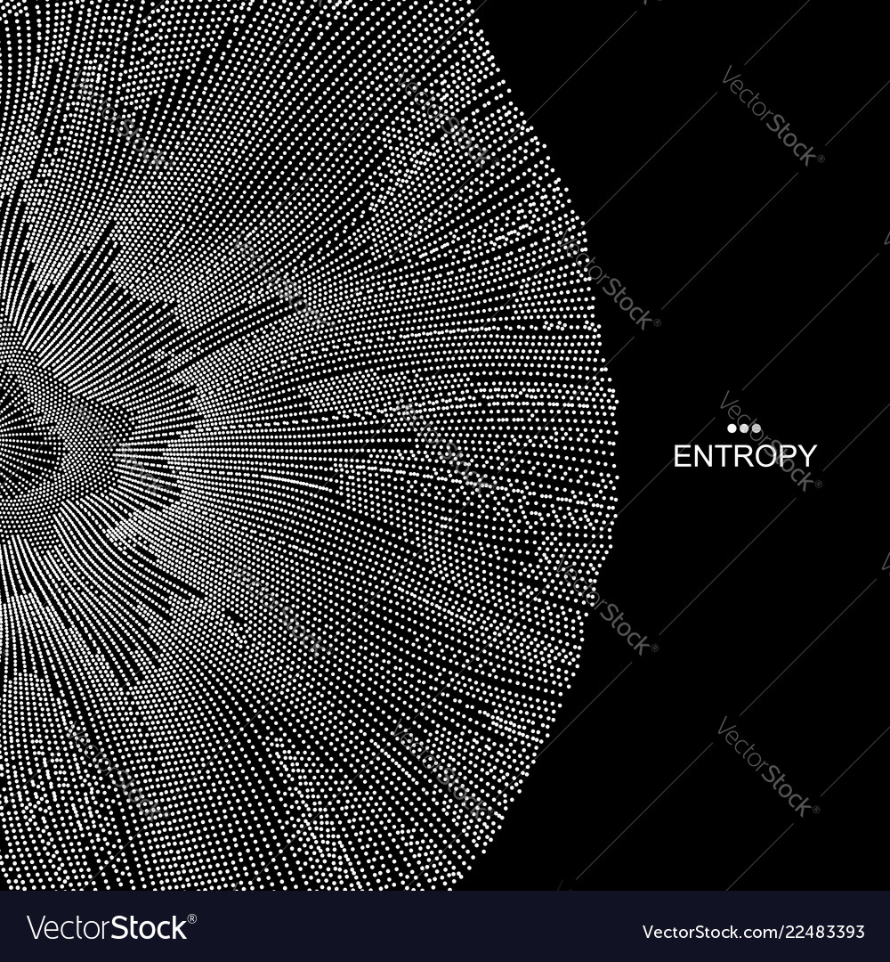 Array with dynamic particles 3d technology style Vector Image