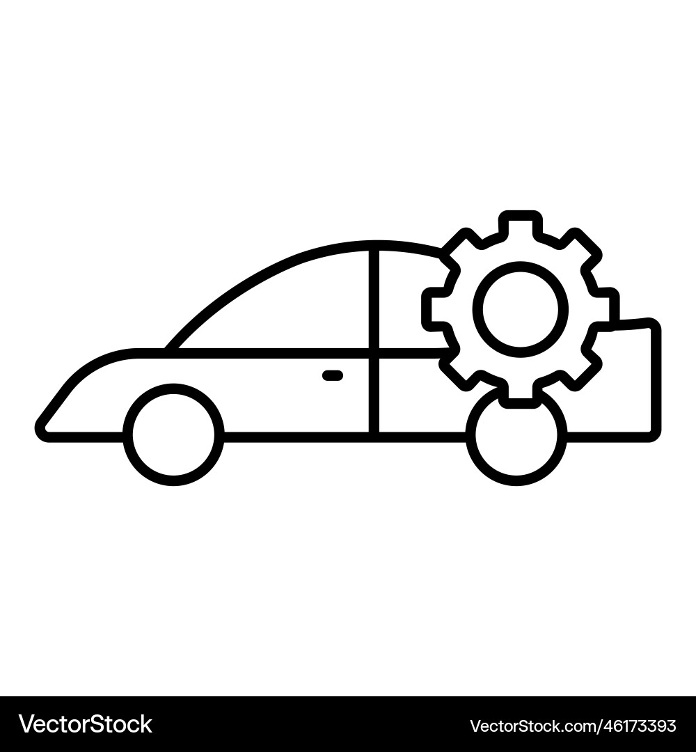 Auto service icon car icon with gear icon Vector Image