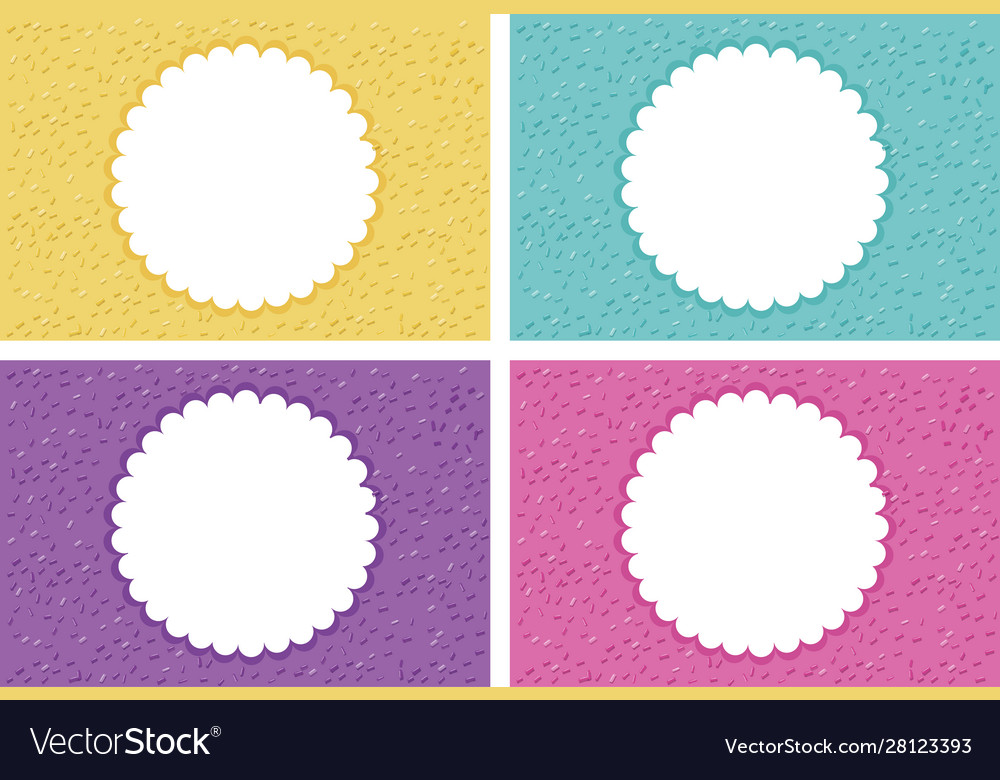 Background template with round frames Royalty Free Vector
