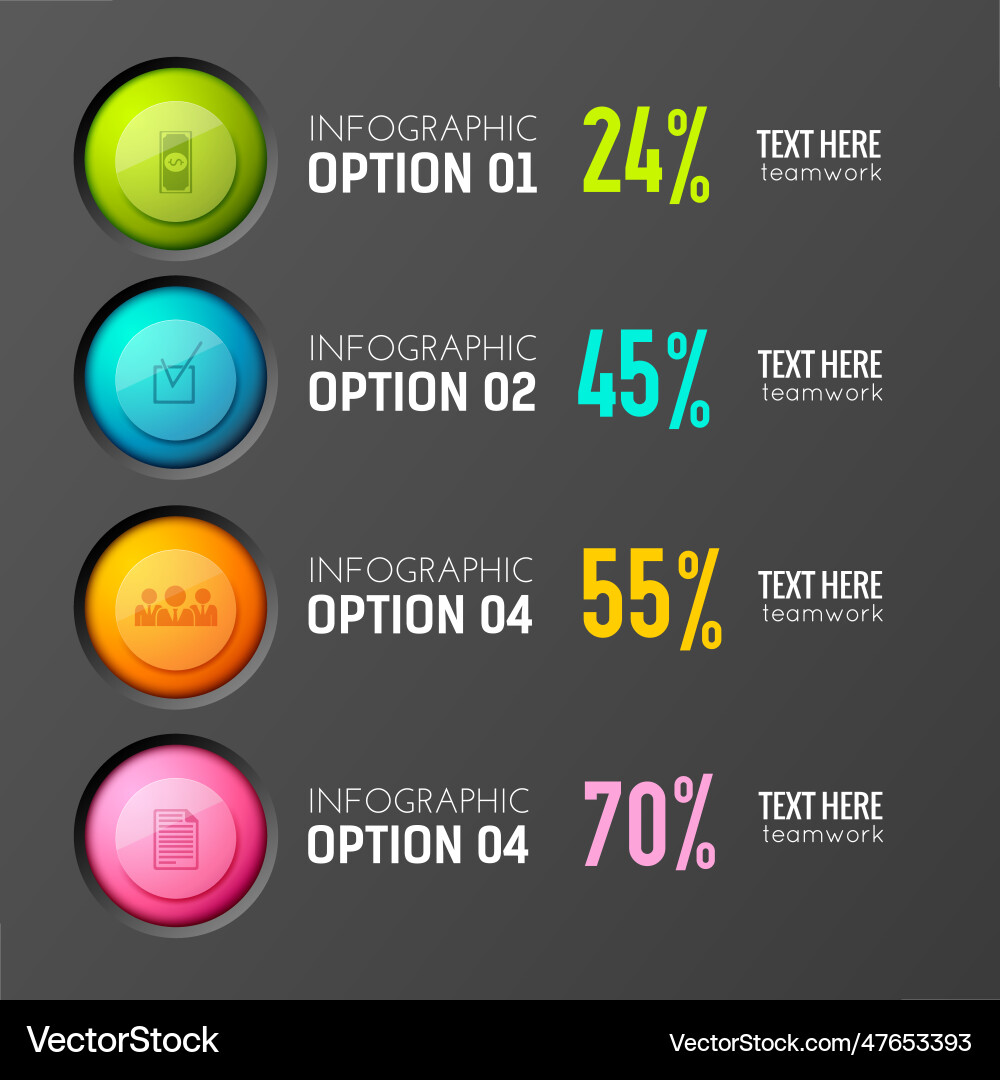 Business infographic percentage background Vector Image