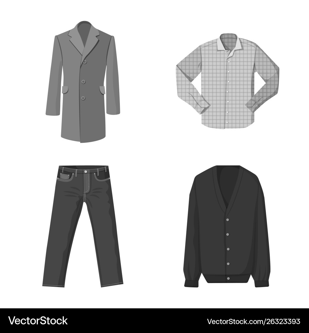 Design man and clothing logo collection Royalty Free Vector