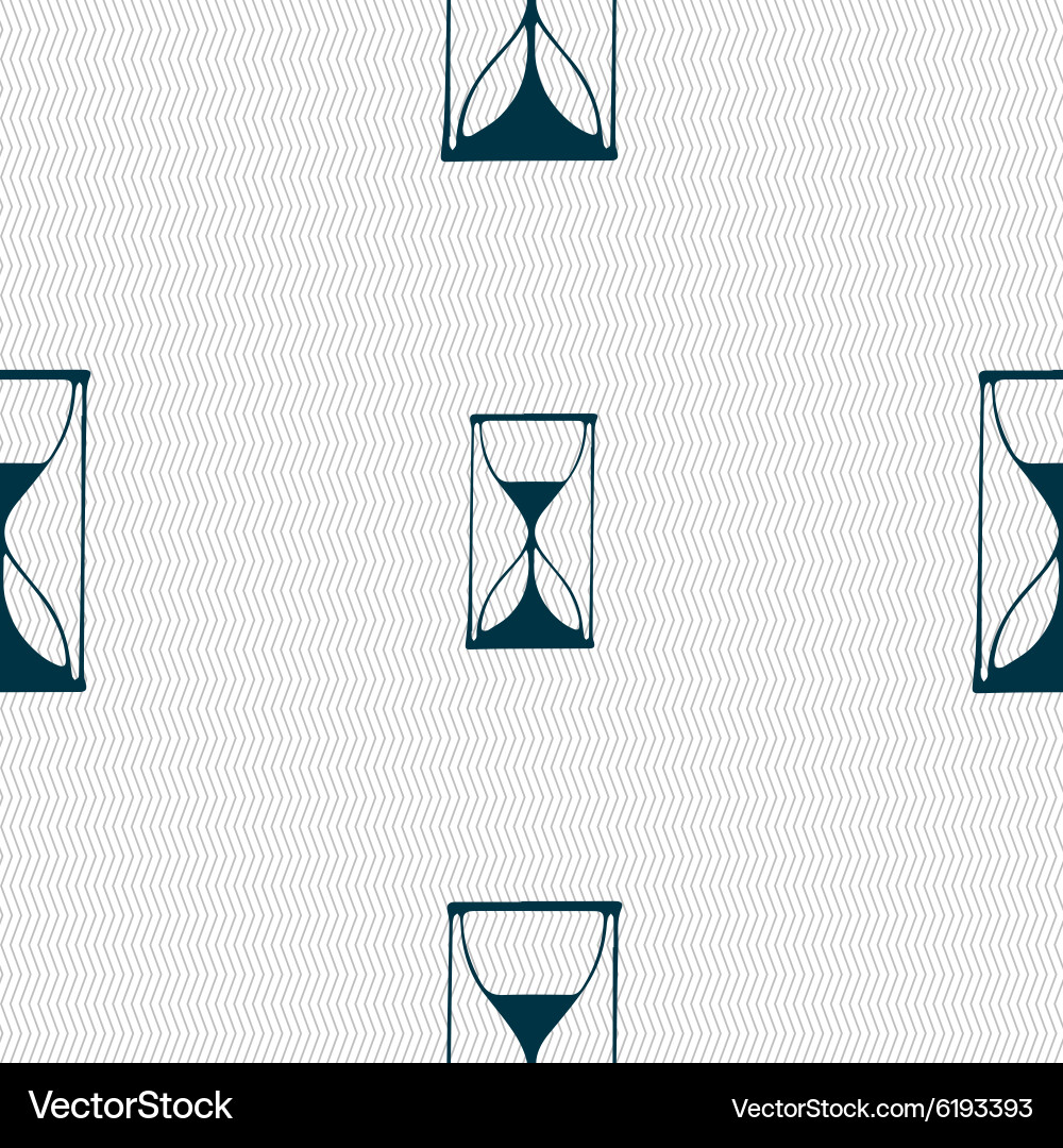 Hourglass sign icon sand timer symbol seamless Vector Image