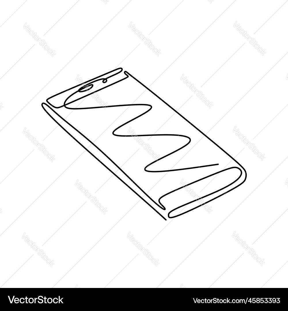 Phone or smartphone one line drawing minimalism Vector Image