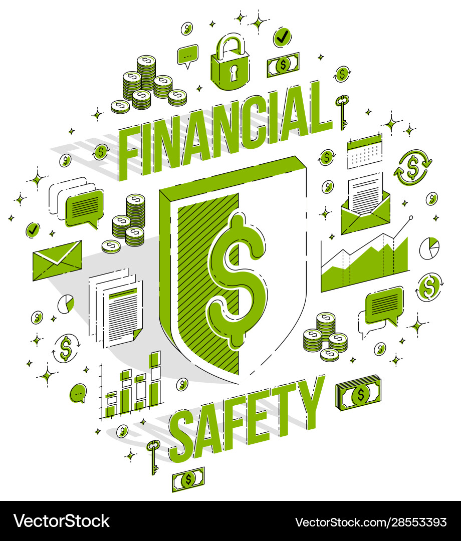 Protection finances concept financial safety Vector Image