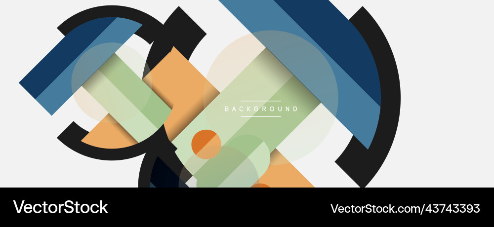 Round geometric shapes lines and circles Vector Image