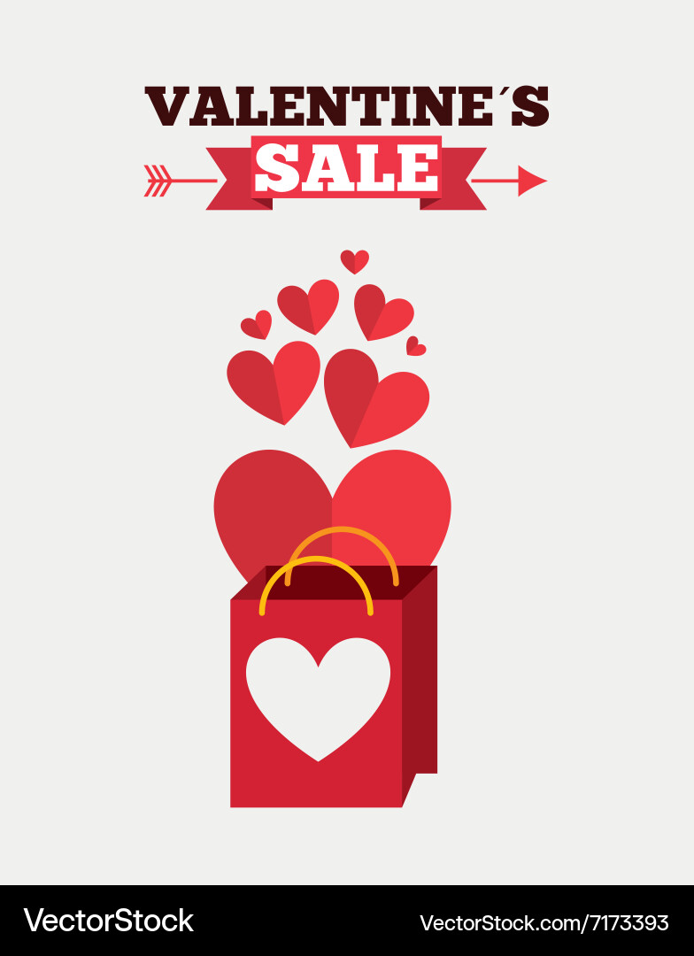 Valentines sale design Royalty Free Vector Image