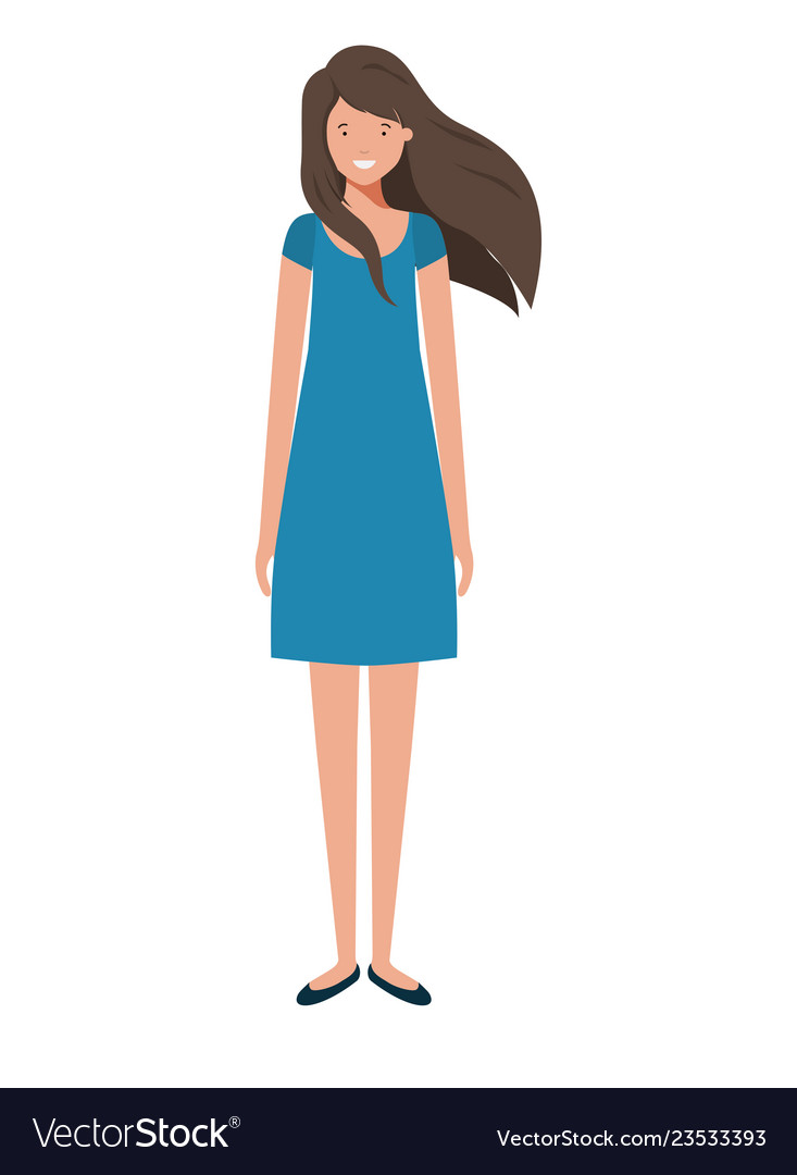 Young woman avatar character Royalty Free Vector Image