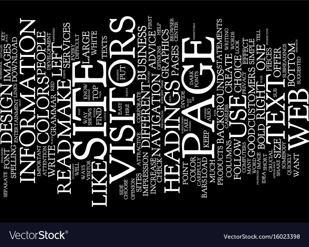 Essential good web design text background word Vector Image