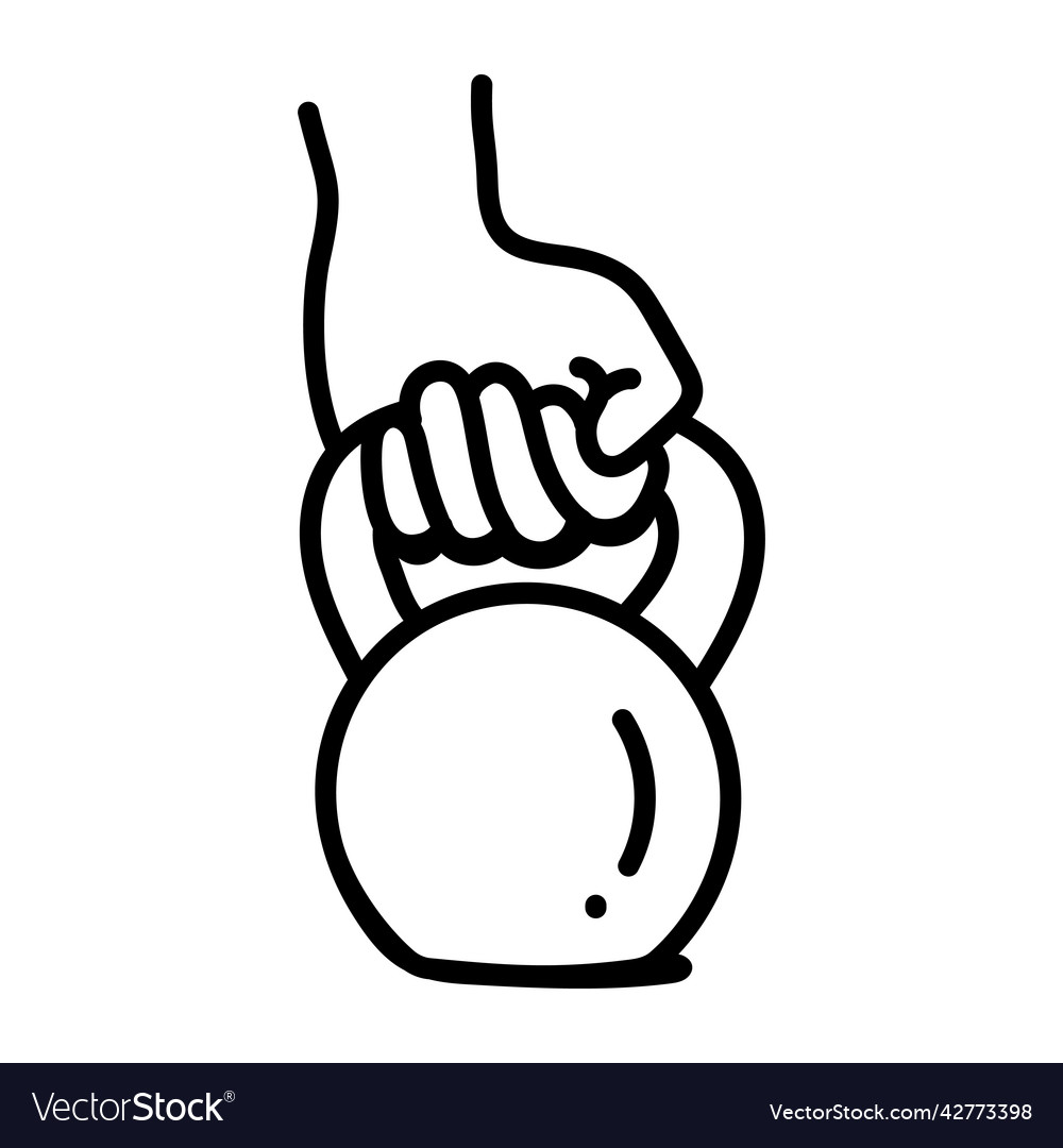 Kettlebell exercise Royalty Free Vector Image - VectorStock