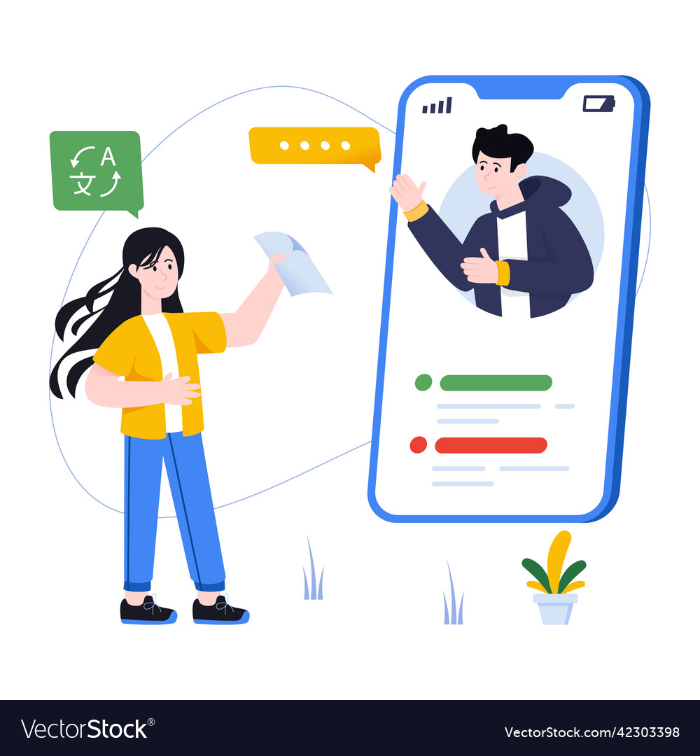 Language practice Royalty Free Vector Image - VectorStock