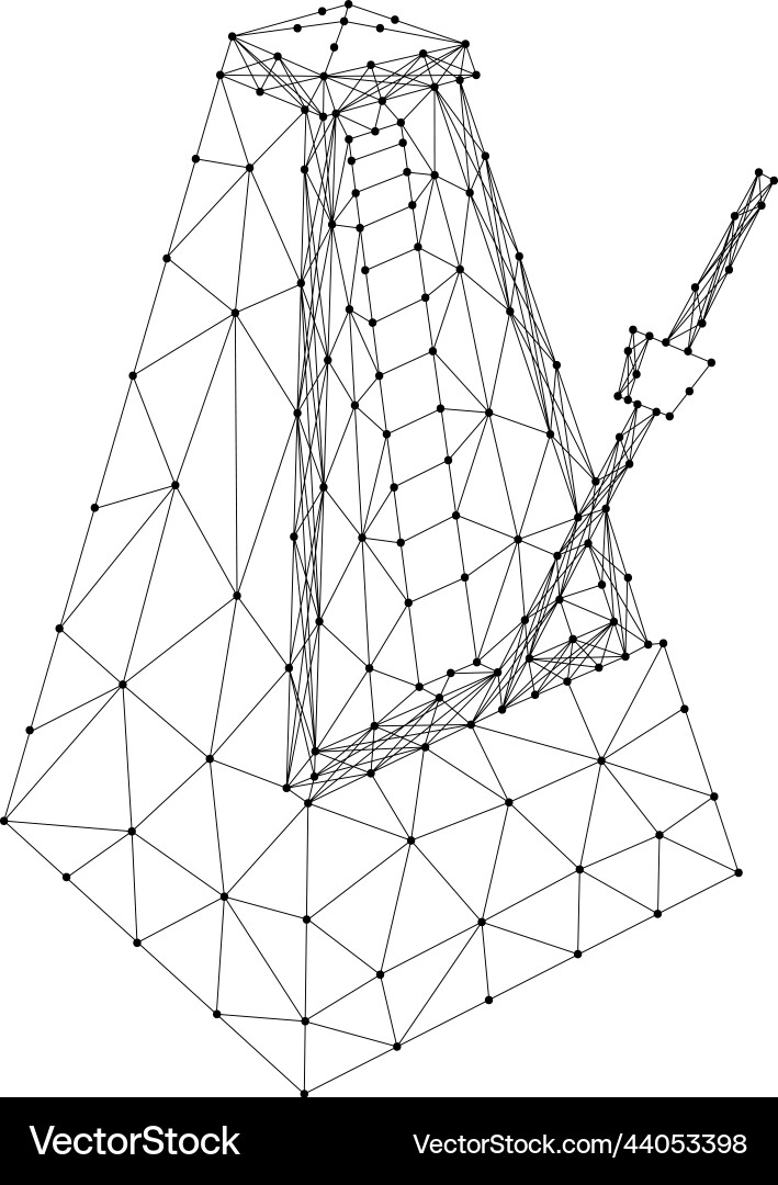 Mechanical metronome from abstract futuristic Vector Image