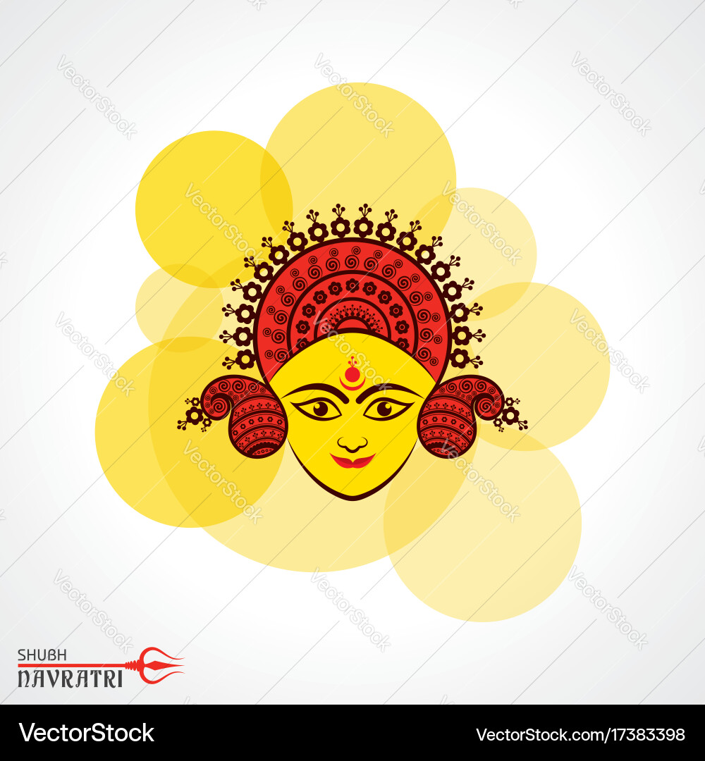 Navratri utsav greeting card Royalty Free Vector Image