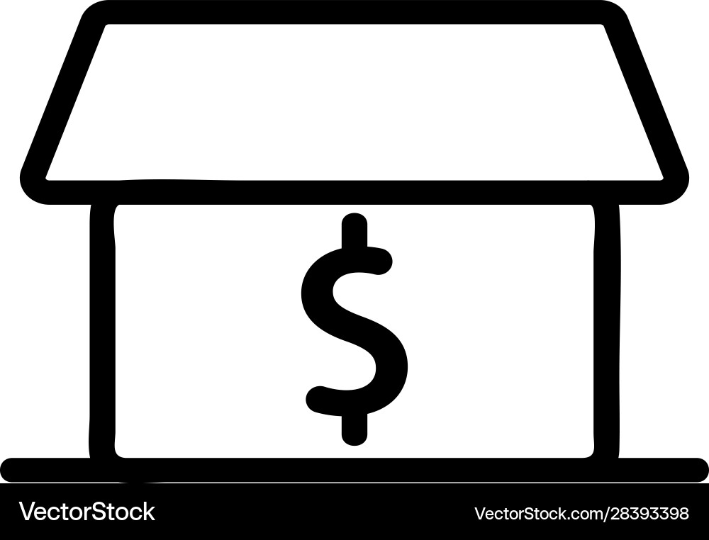 Selling building is an icon isolated Royalty Free Vector
