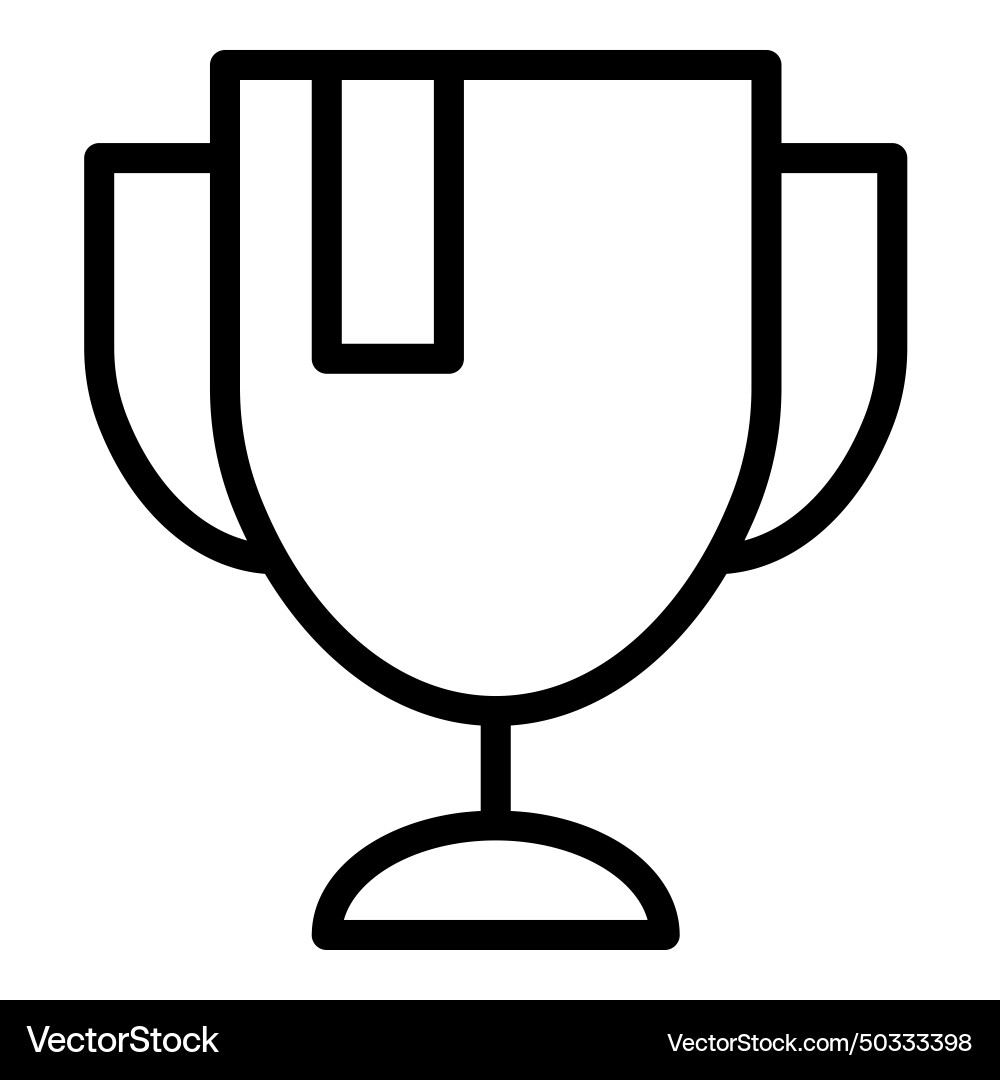 Trophy award achievement flat icon isolated Vector Image
