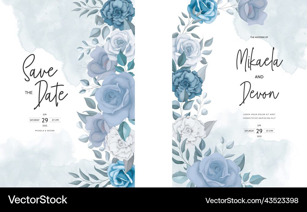 Wedding greeting card happy beautiful wedd Vector Image