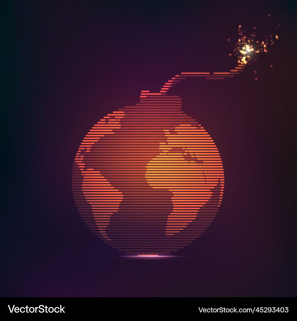 Abstract globe bomb in futuristic style Royalty Free Vector