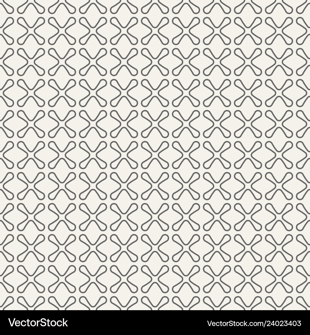 Abstract seamless pattern of rosses with rounded Vector Image
