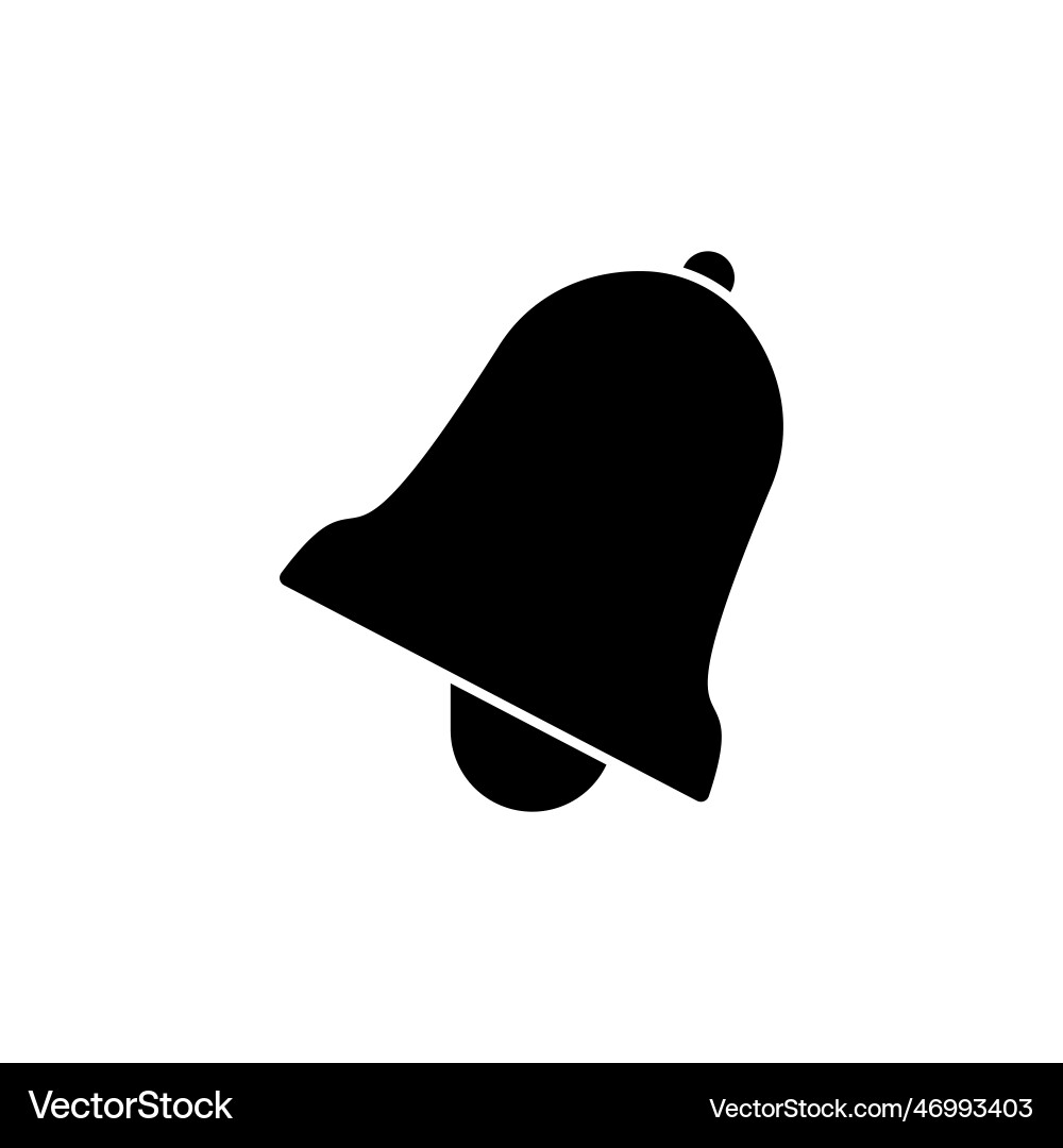 Bell icon in trendy flat style isolated Royalty Free Vector
