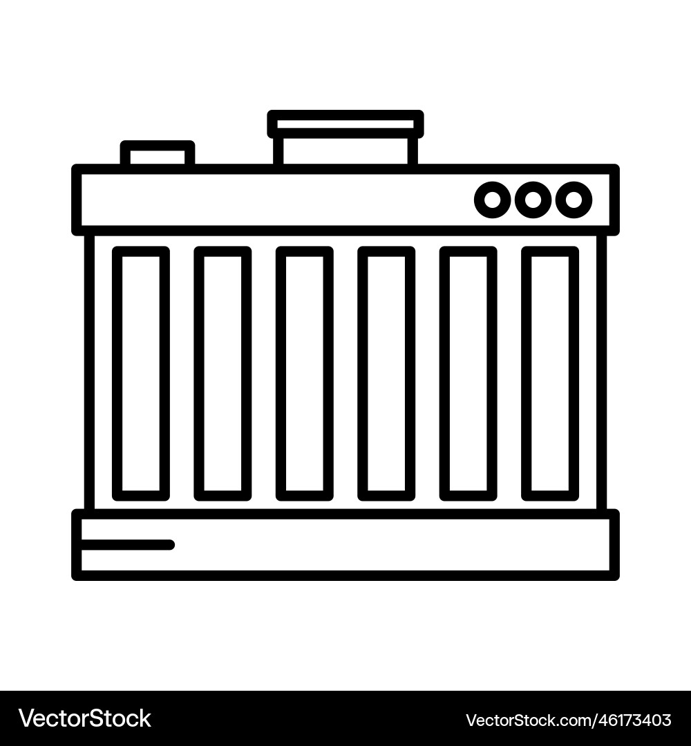 Car radiators icon related to service Royalty Free Vector