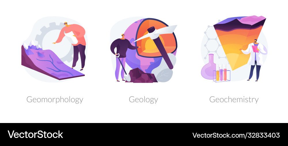 Earth science abstract concept Royalty Free Vector Image