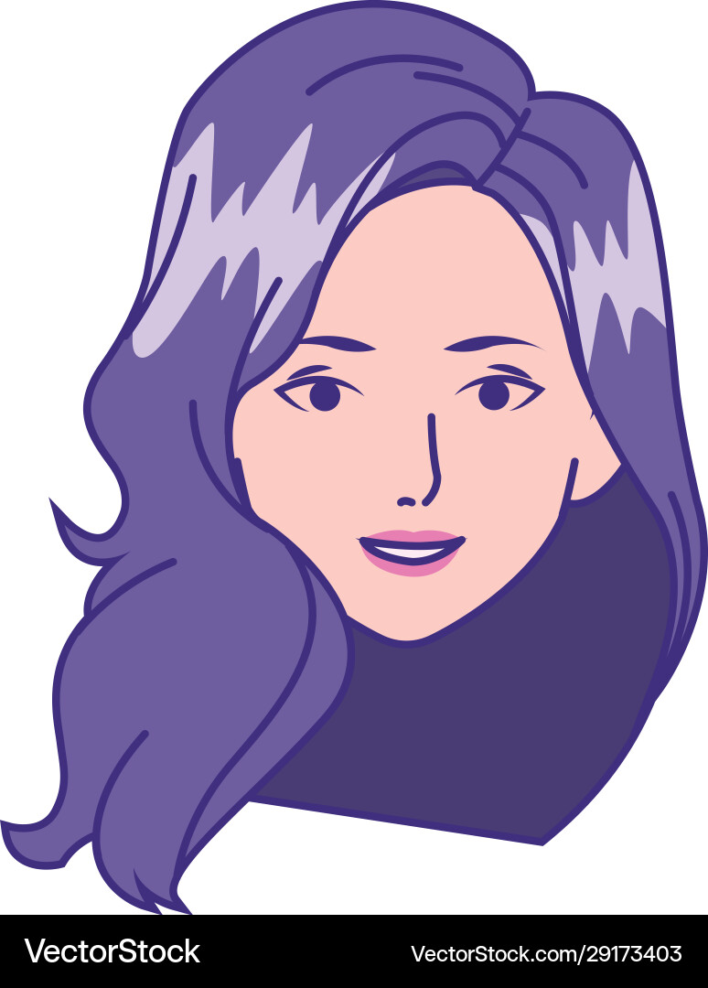 Pretty woman face icon Royalty Free Vector Image