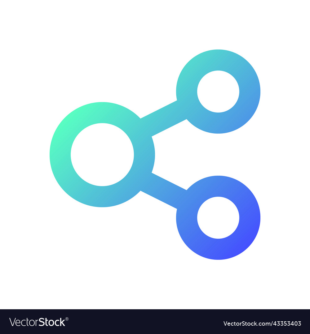Share pixel perfect gradient linear ui icon Vector Image