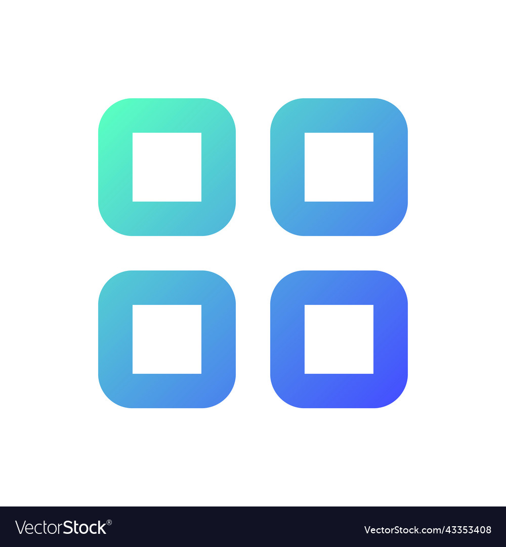 Bento like menu pixel perfect gradient linear ui Vector Image