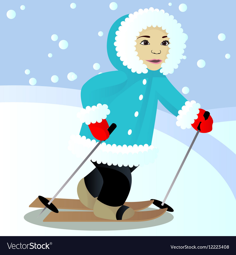 Child ski Royalty Free Vector Image - VectorStock