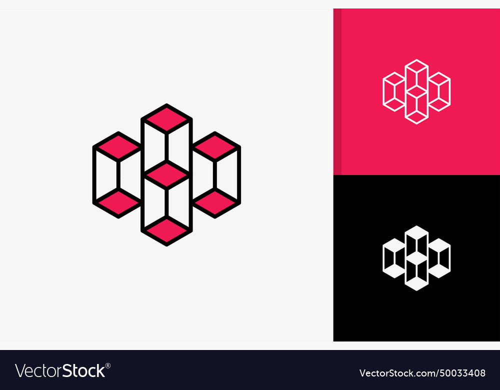 Cube logo design Royalty Free Vector Image - VectorStock