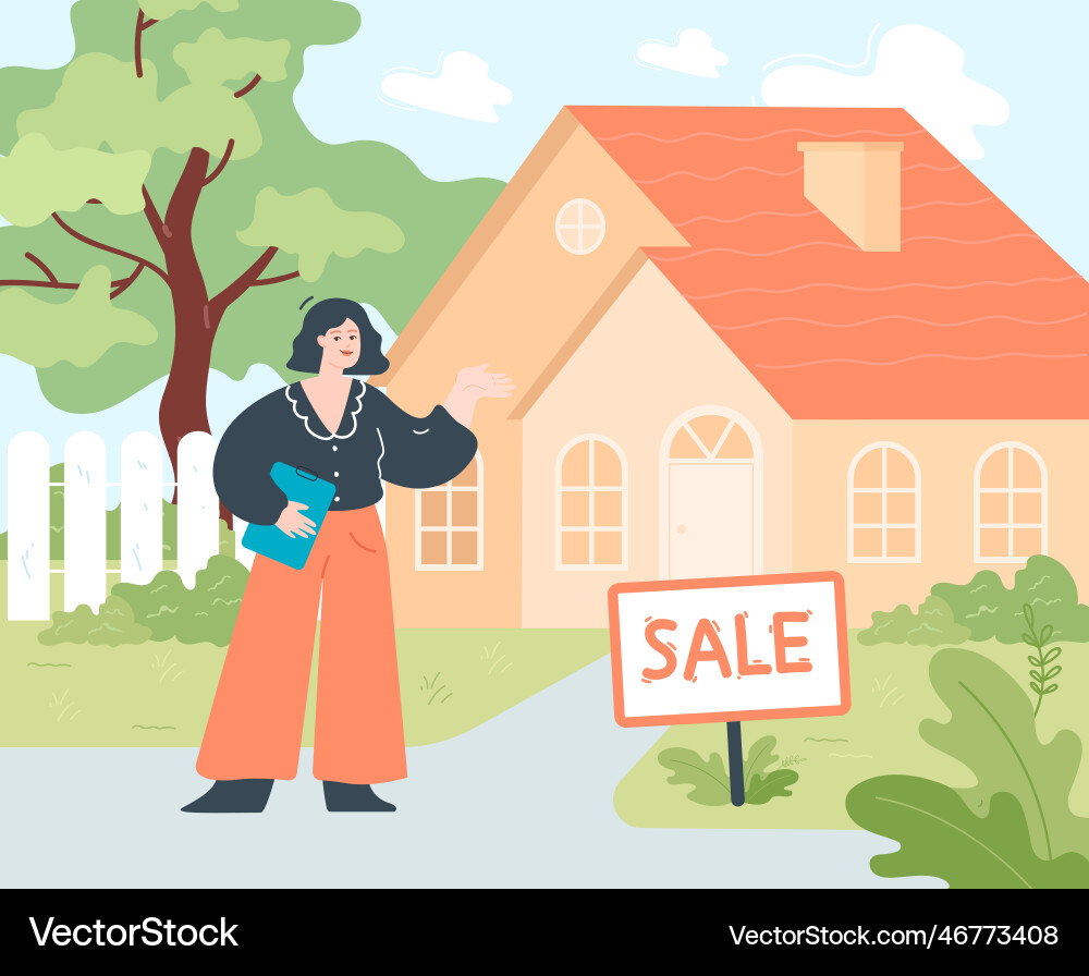 Lady Real Estate Sign