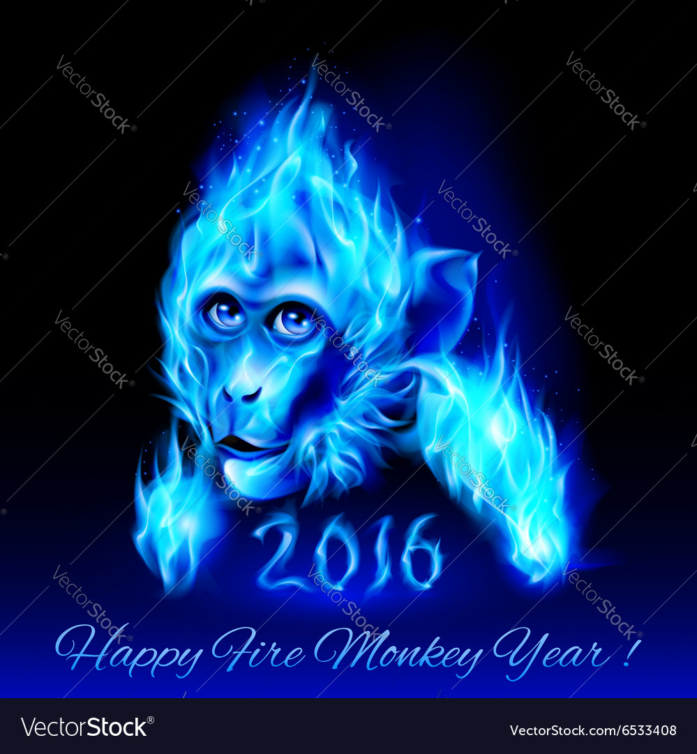 Fire monkey Royalty Free Vector Image - VectorStock