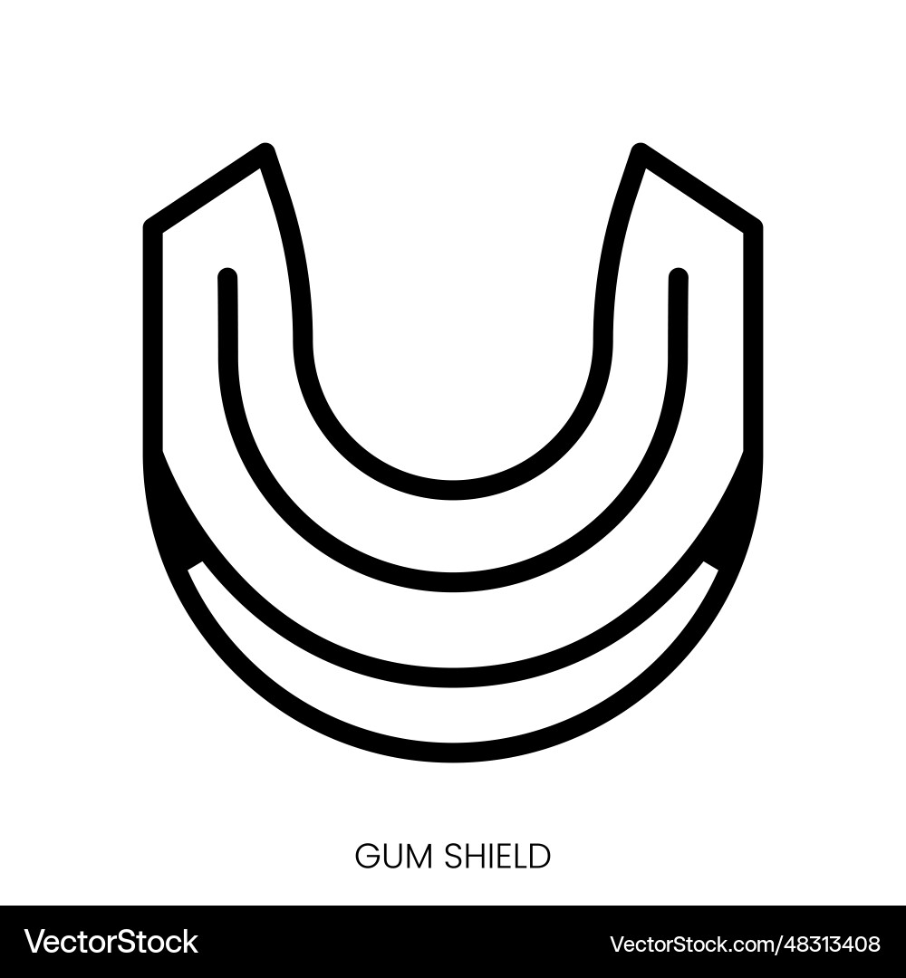 Gum shield icon line art style design isolated on Vector Image