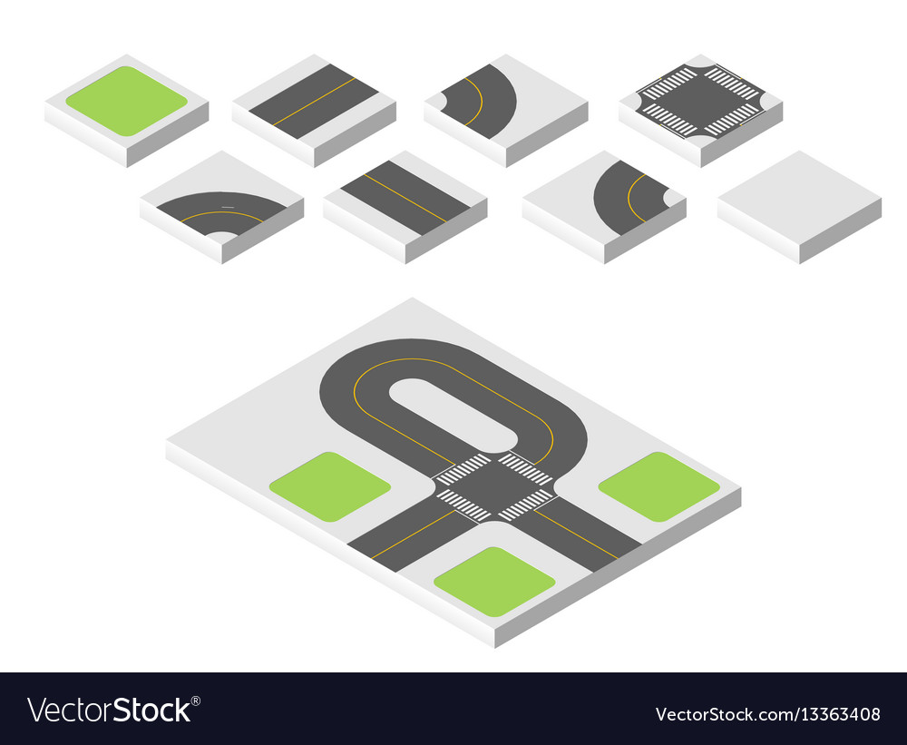 Isometric road eps 10 Royalty Free Vector Image Isometric road eps 10 Royalty Free Vector Image