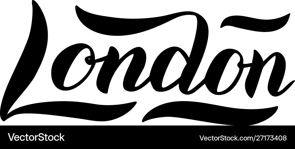 London typography text logo trendy lettering Vector Image