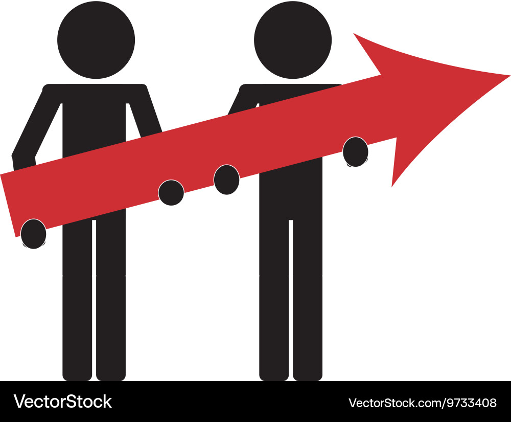 Man icon avatar arrow business growth Royalty Free Vector