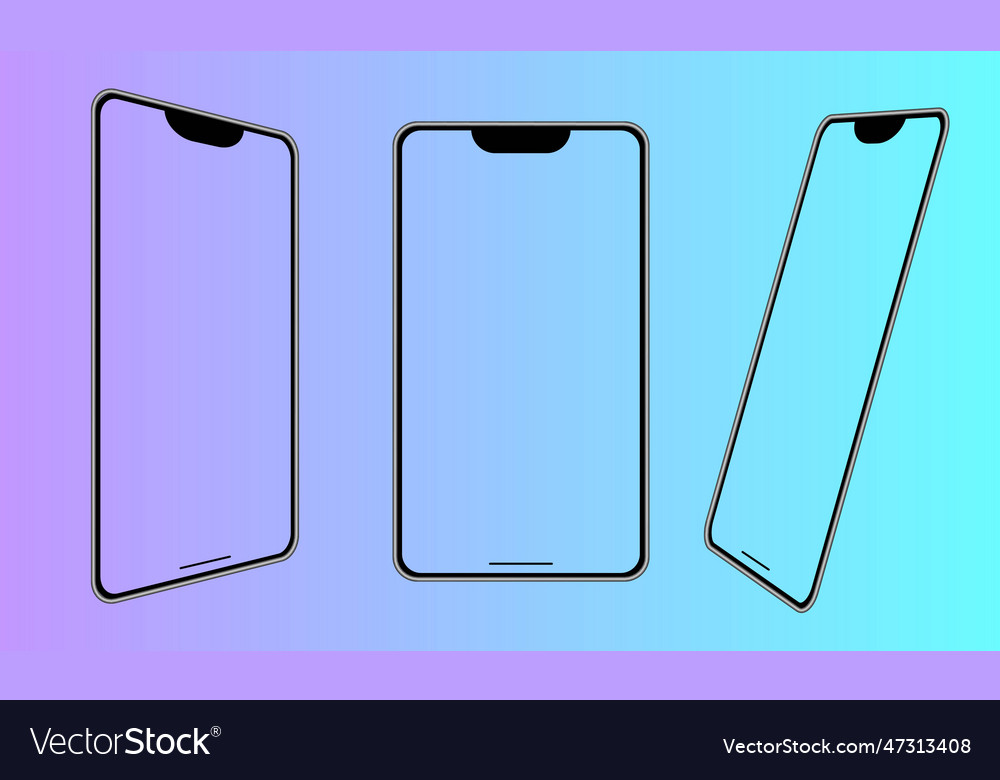 Mobile phone frame smartphone template Royalty Free Vector