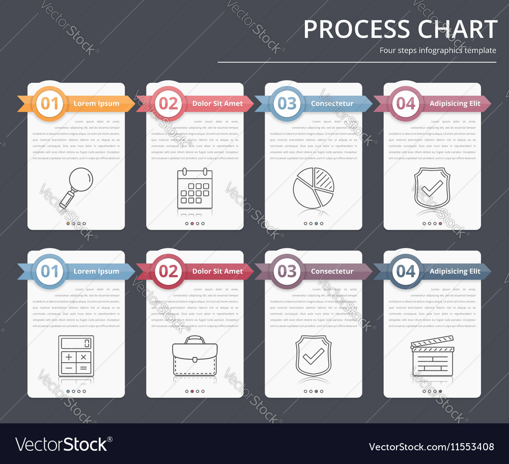 Process chart Royalty Free Vector Image - VectorStock