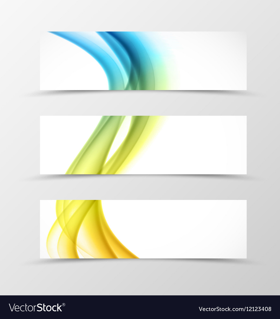 Set of header banner dynamic design Royalty Free Vector