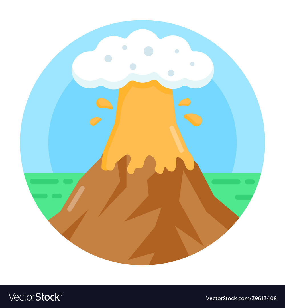 Volcano Royalty Free Vector Image - VectorStock