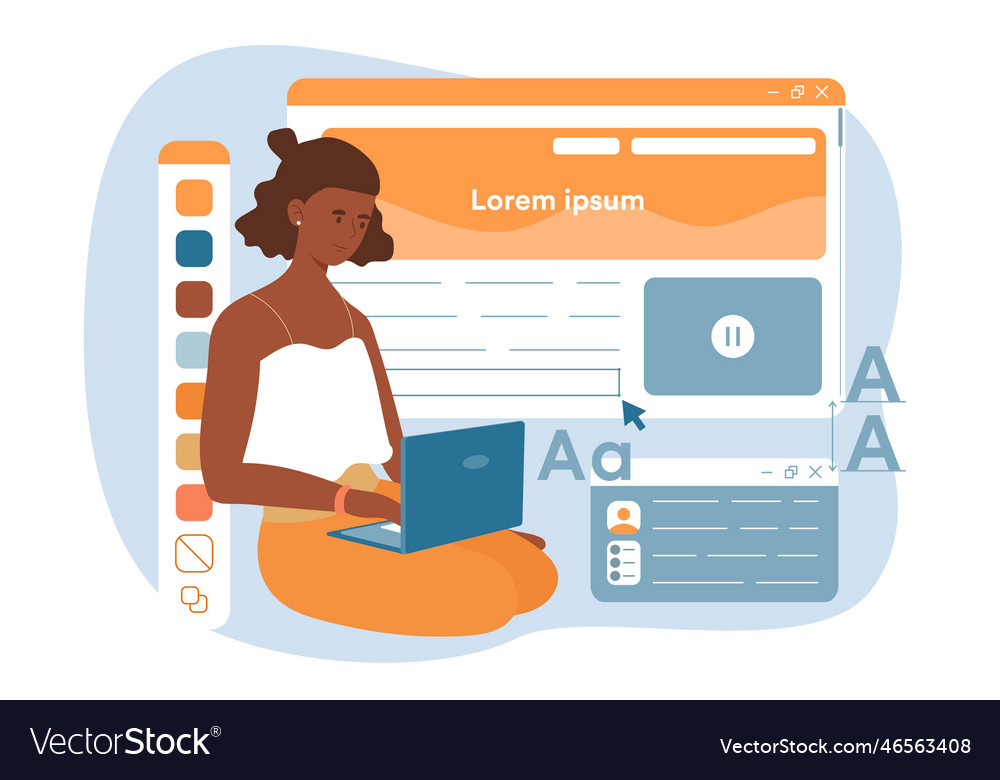 Web designer concept Royalty Free Vector Image