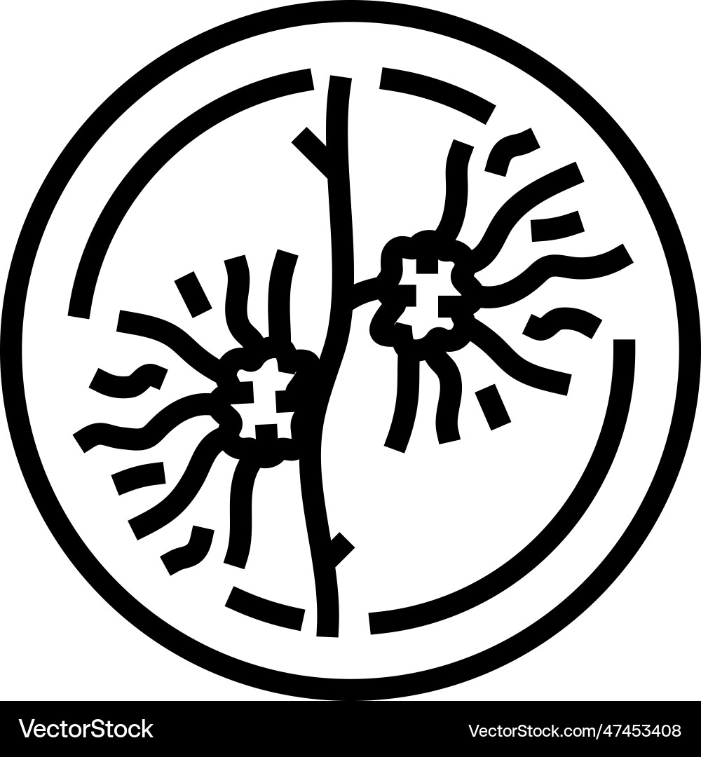 Witch hazel cosmetic plant line icon Royalty Free Vector