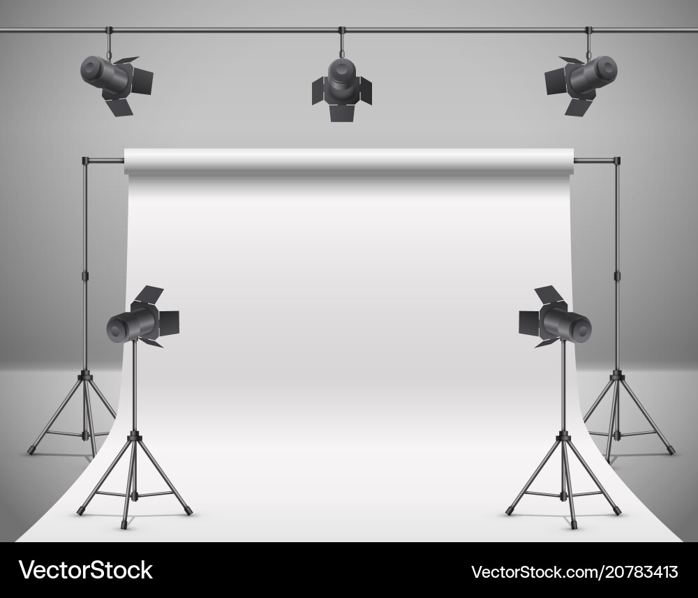 3d realistic professional photo video Royalty Free Vector