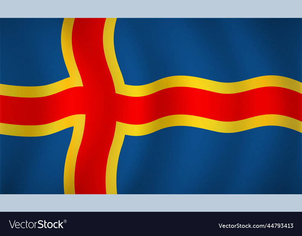 Aland islands flag background Royalty Free Vector Image Aland islands flag background Royalty Free Vector Image