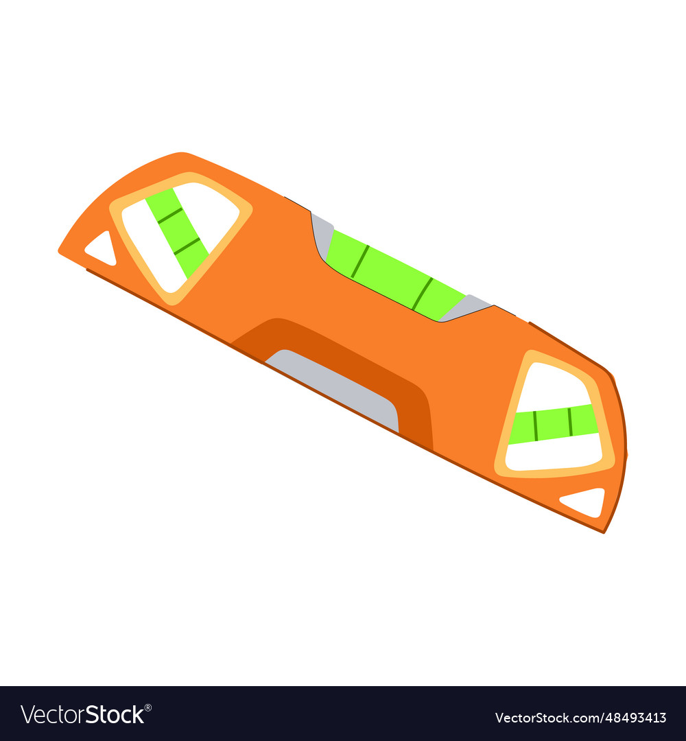 Builder level tool cartoon Royalty Free Vector Image