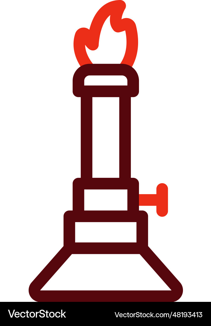 Burner glyph two color icon for personal Vector Image