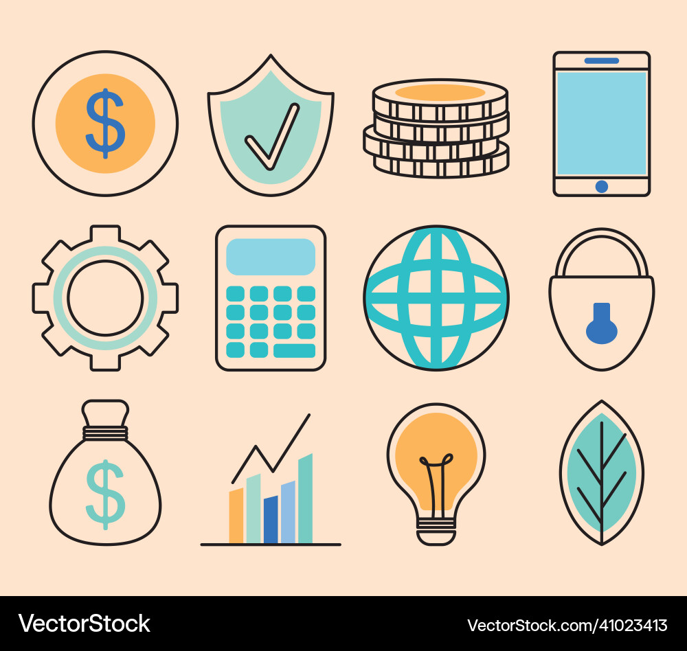 Business and financial Royalty Free Vector Image
